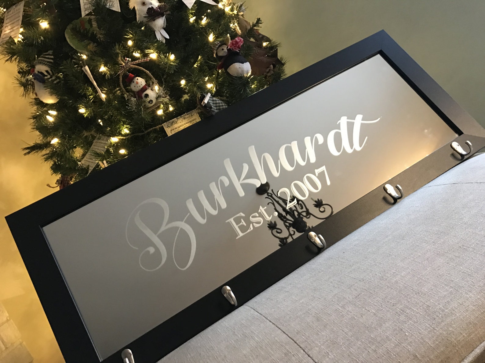 Custom Personalized Mirror Coat Rack Mirror Personalized Bar | Etsy