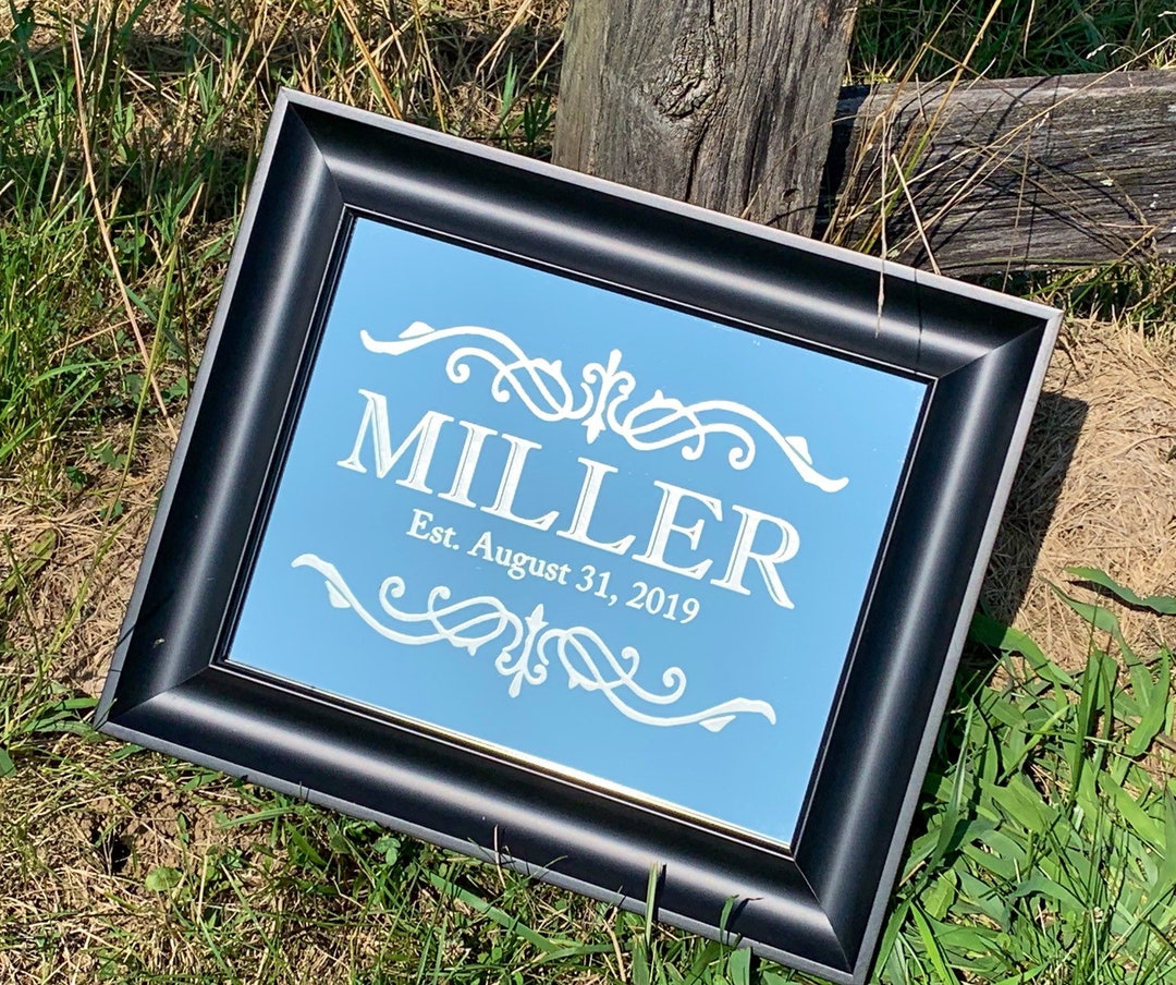 Personalized Mirror, Custom Mirror, Black Mirror, Personalized Bar Sign ...