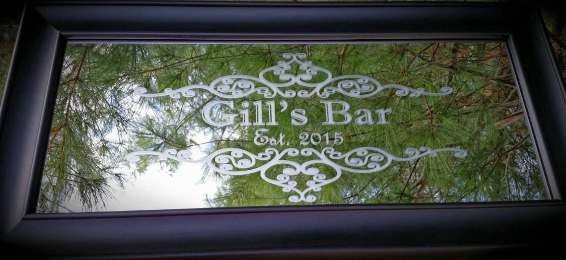 Custom Personalized Mirror, Large Mirror, Personalized Bar Mirror ...