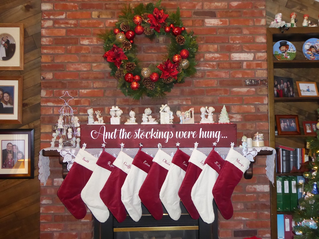 Personalized Distressed Rustic Box Stocking Hanger|stocking Holder ...