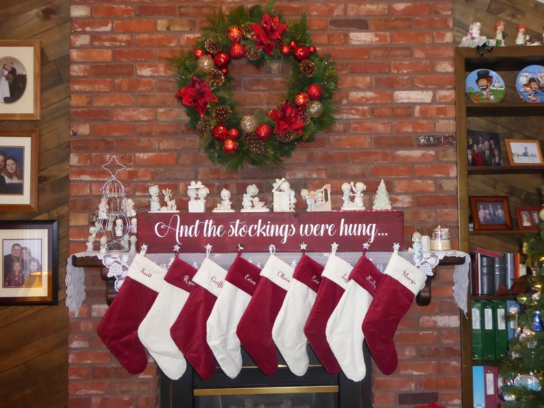 Personalized Distressed Rustic Box Stocking Hanger Stocking - Etsy