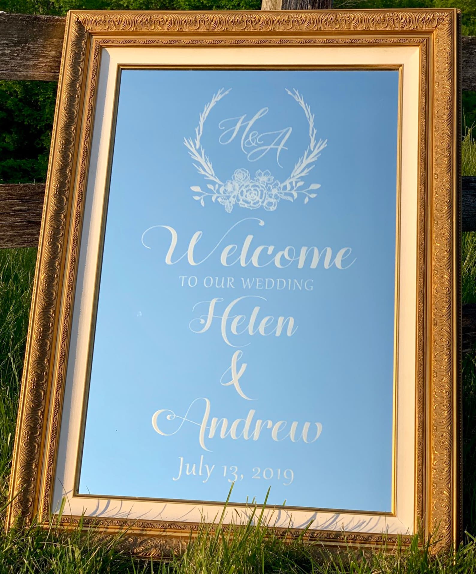 Wedding Welcome Mirror Wedding Welcome Sign Mirror Welcome - Etsy