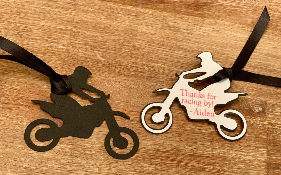 Handmade Dirt Bike Birthday Party Favor Tagsfour Wheeler - Etsy
