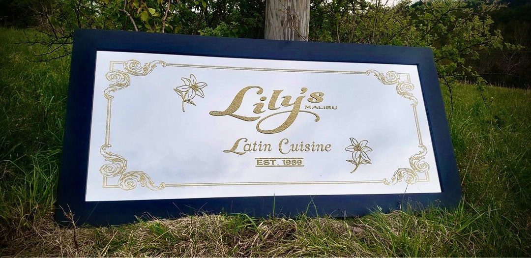 Custom Cafe Restaurant Mirror|large Restaurant Sign|personalized Lobby ...