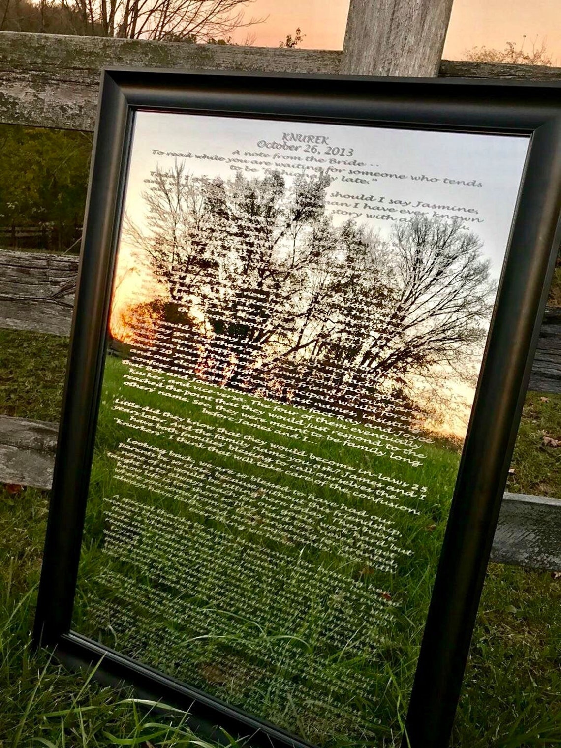 Personalized Poem Mirror|custom Poem Print Framed|custom Poem Framed ...