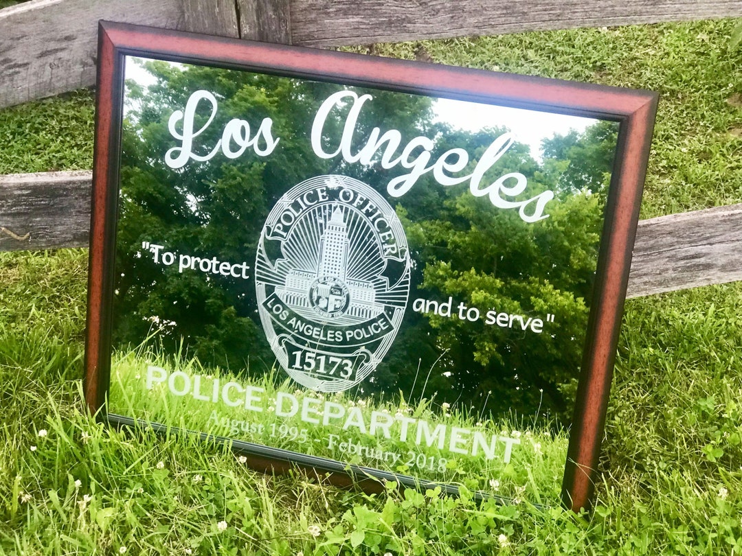 Custom Police Badge Mirror, Large Mirror, Personalized Bar Mirror ...