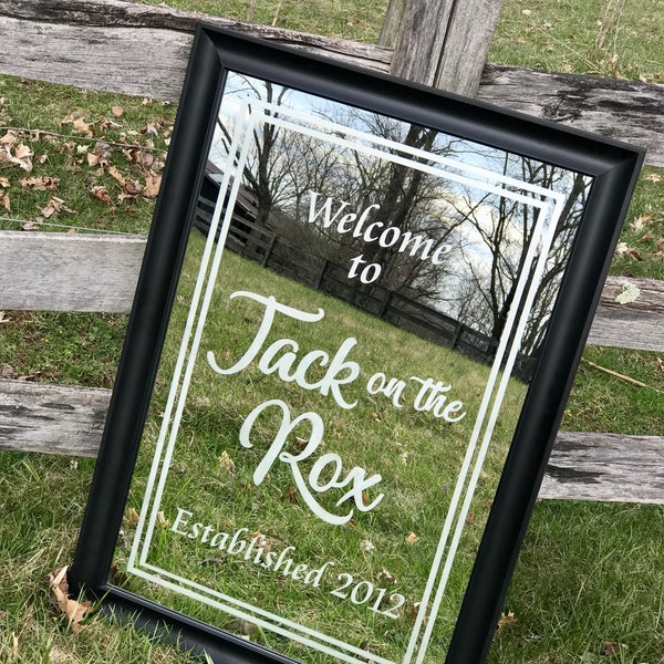 Large Mirror Welcome Sign - Etsy