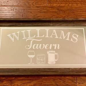Custom Barware Glass Bar Mirror|large Mirror|personalized Bar Mirror ...
