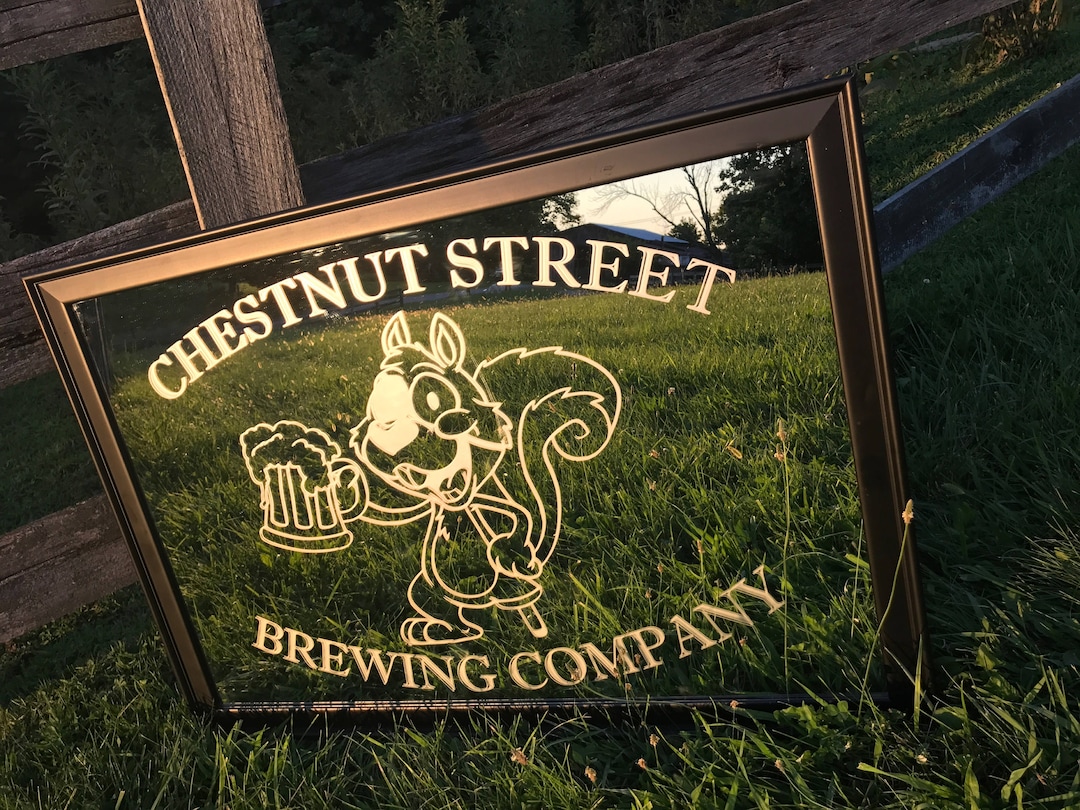 Personalized Brewery Mirror|large Black Mirror|personalized Bar Mirror ...