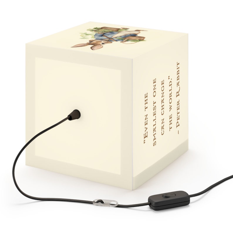 Peter Rabbit Light Cube Lamp With Quote • Children's Room Night Light ...