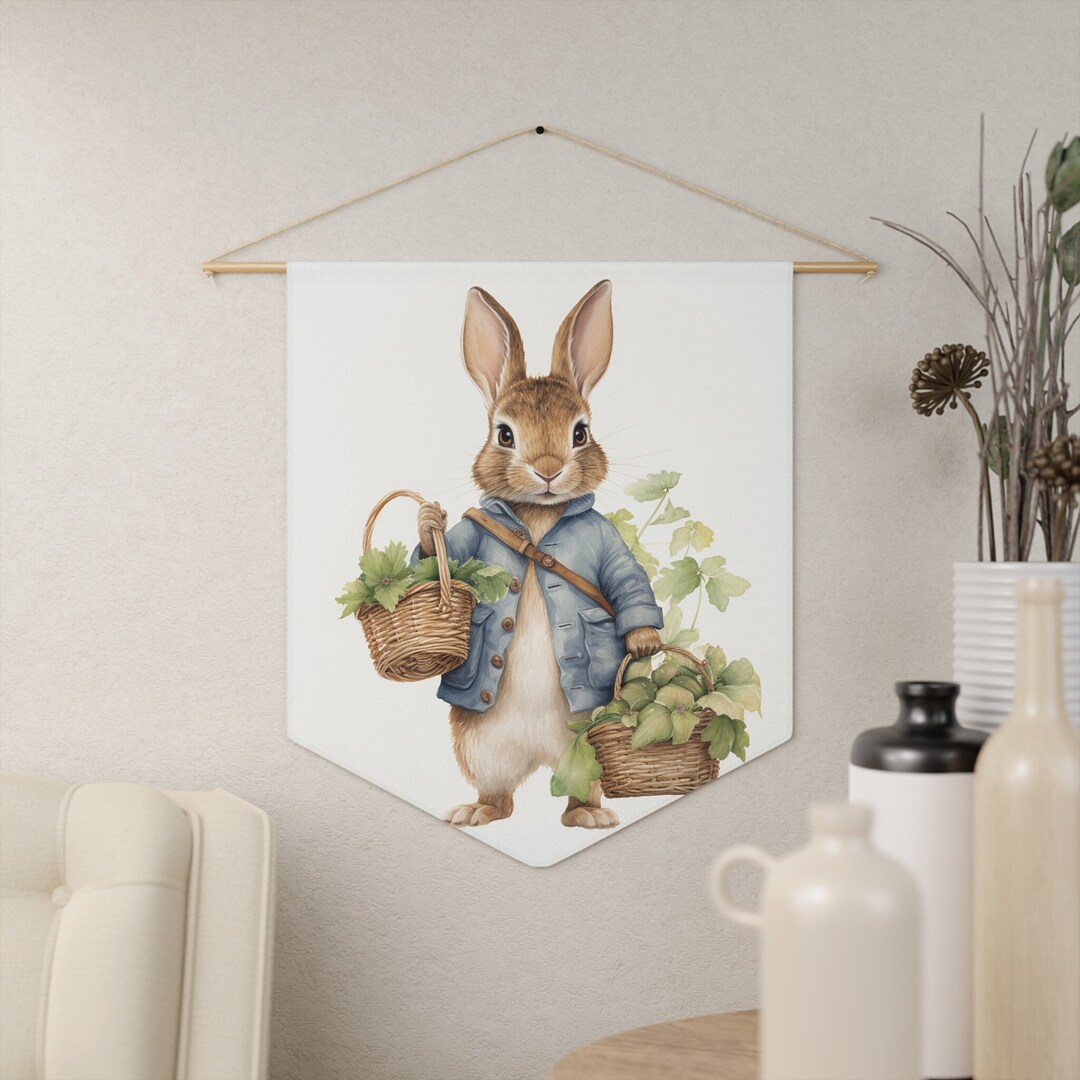 Peter Rabbit Banner for Children's Room • Adorable Peter Rabbit Pennant ...