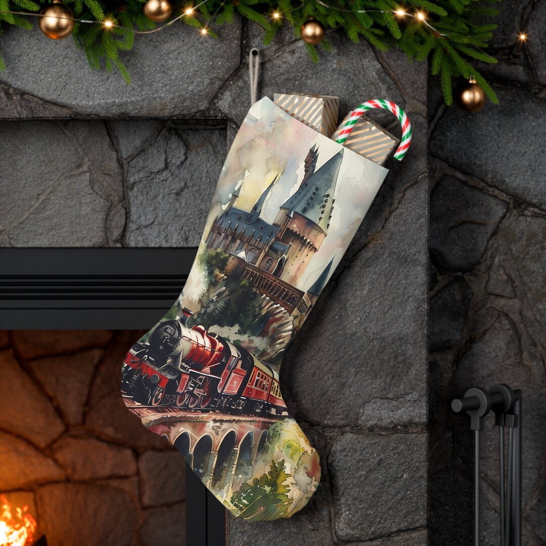 Wizard's Train Christmas Stocking the Wizard Christmas Stocking Fantasy ...