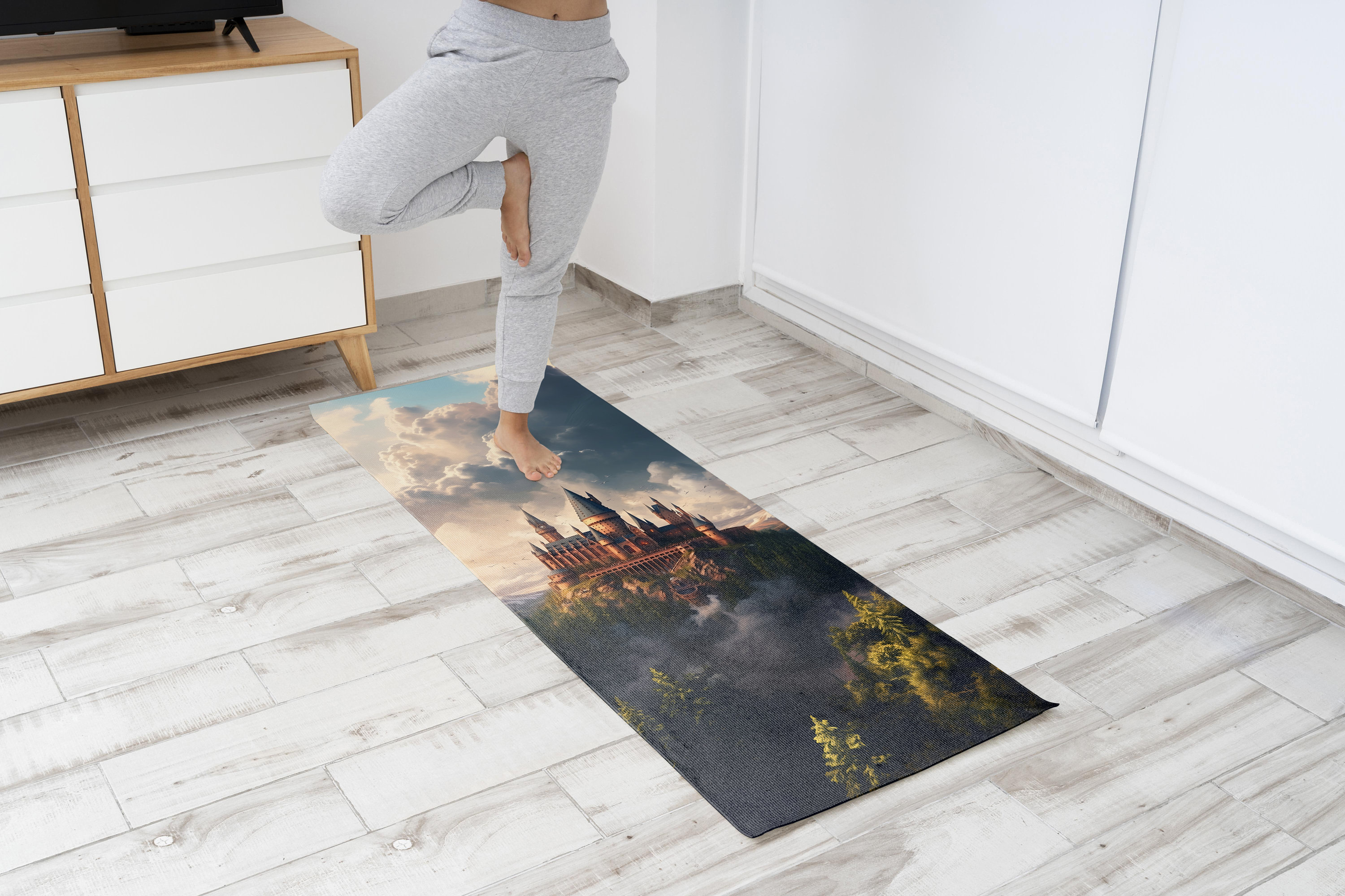 Hogwarts Themed Yoga Mat Harry Potter Yoga Mat Yoga for Muggles Yoga ...