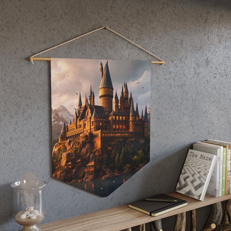 Harry Potter Inspired Pennant Hogwarts Magic Wall Decor Hogwarts Wall ...