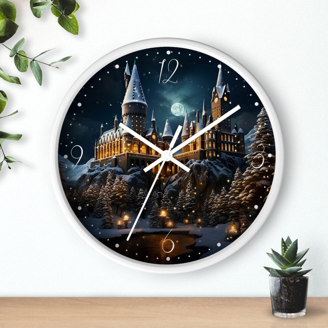 Hogwarts Wall Clock Numbered Harry Potter Wall Clock Hogwarts Magic ...