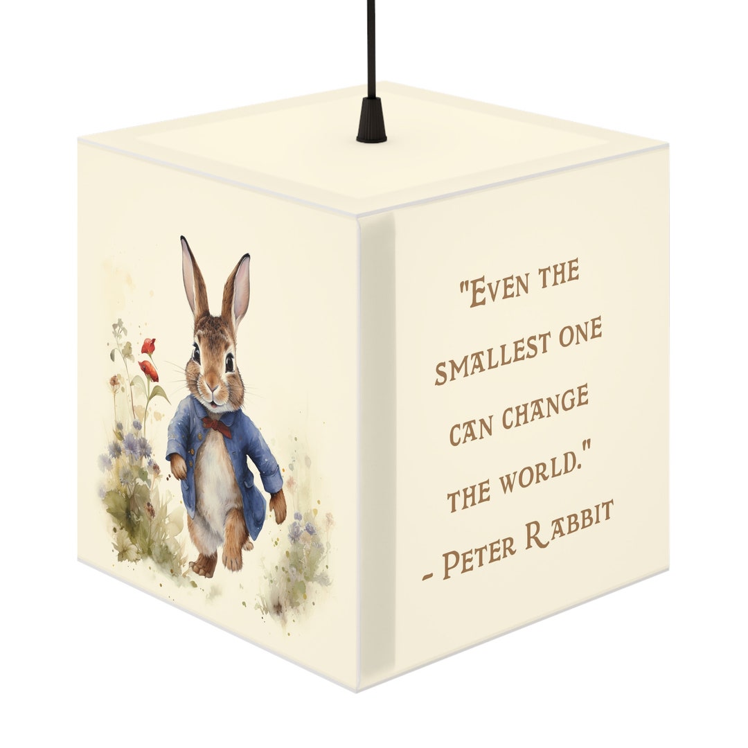 Peter Rabbit Light Cube Lamp With Quote • Children's Room Night Light ...