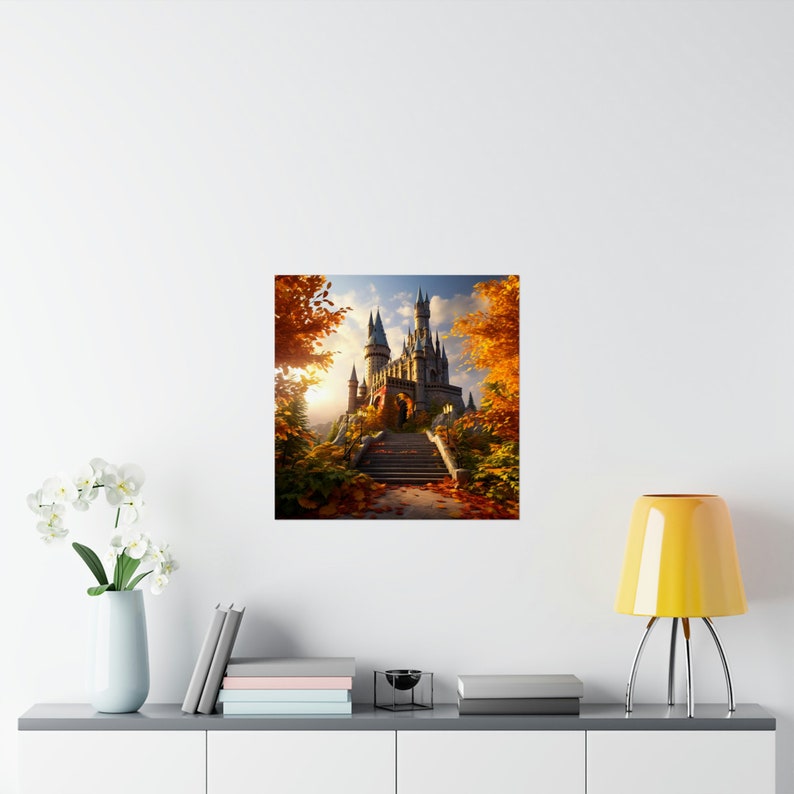 Fall in Wizard's School Poster • Wizards Magical Watercolor Art Print ...