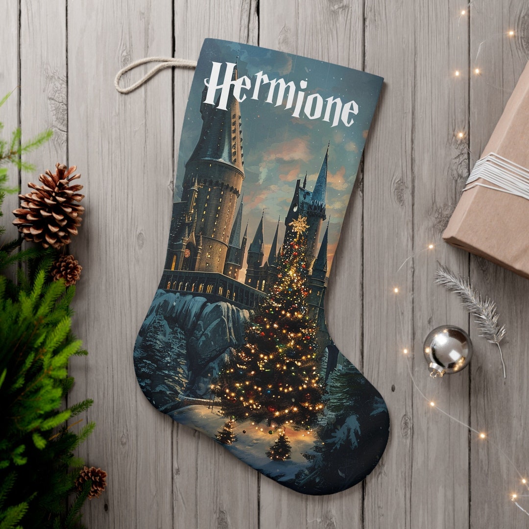 Personalized Fantasy Magic School Stocking • Christmas at Wizard School ...