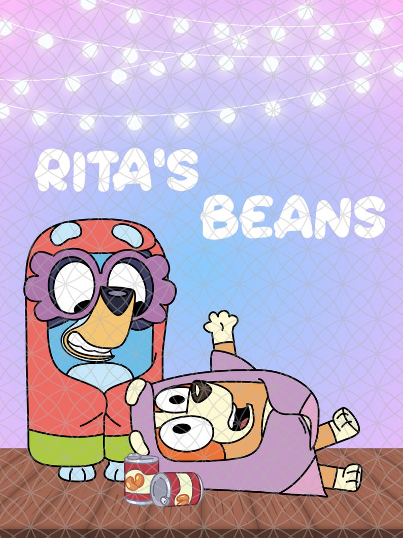 Ritas Beans Bluey Party Favor - Etsy