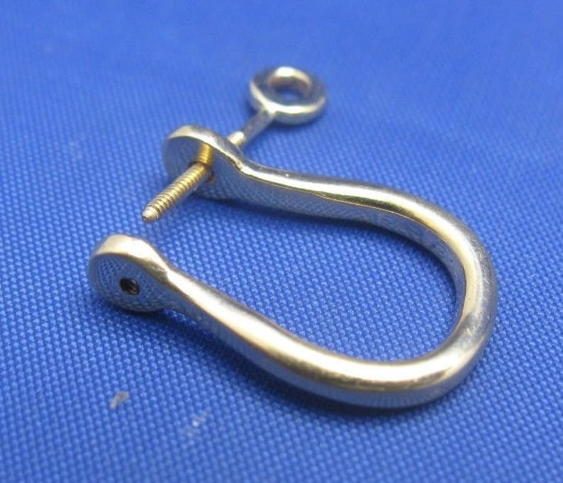 14k Solid Gold Pirate Shackle Earring With Secure Screw Post - Etsy