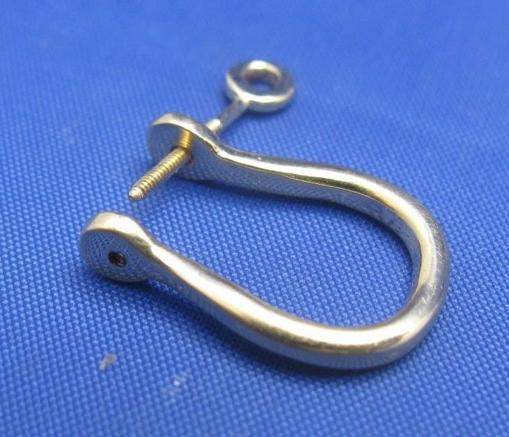 14k Solid Gold Pirate Shackle Earring With Secure Screw Post by Crisol ...