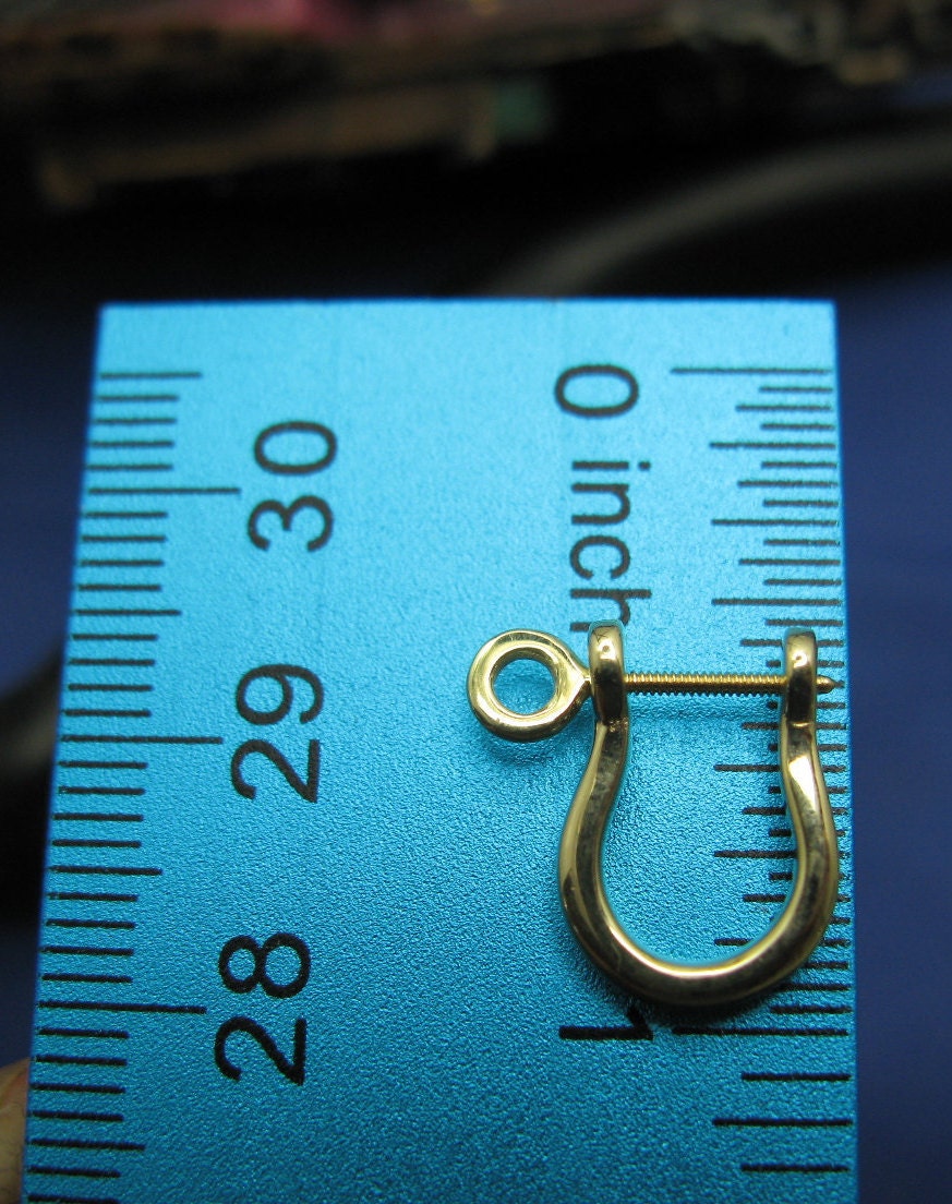 Small 14kt Solid Gold Pirate Shackle Earring Single Handmade by Crisol ...