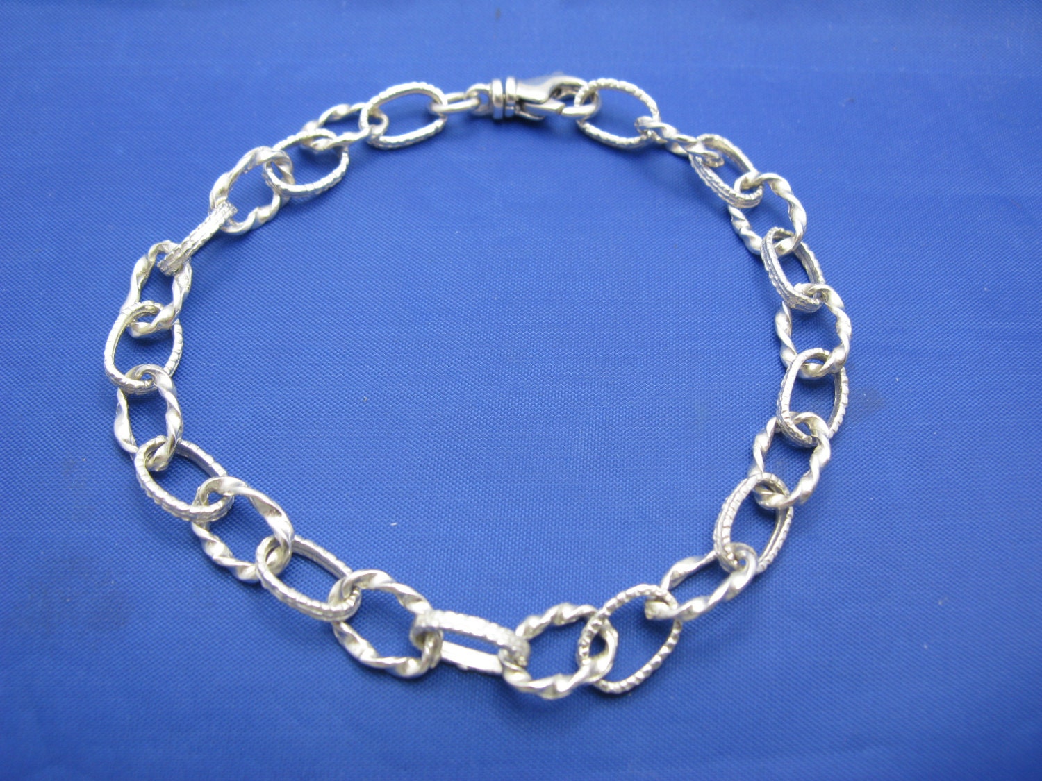 Handmade Sterling Silver Atocha Inspired Money Chain Bracelet 7.5mm ...