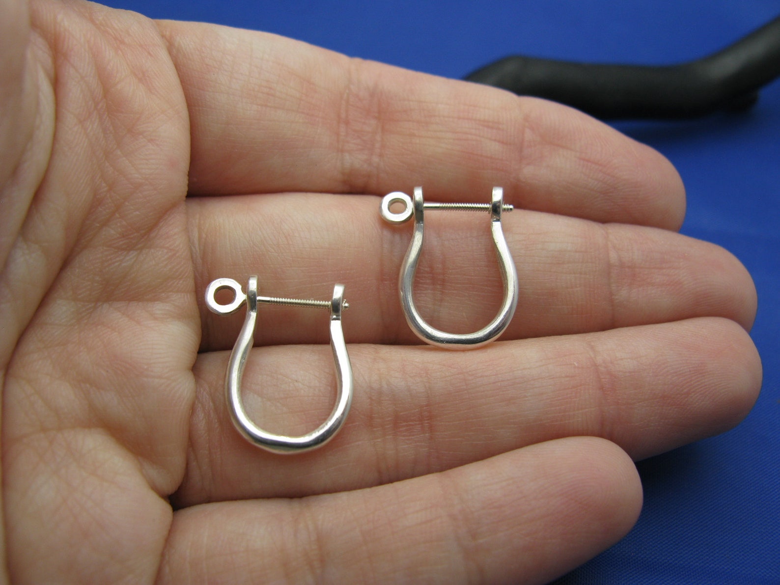 Custom Sterling Silver Pirate Shackle Earring Pair Handmade by - Etsy