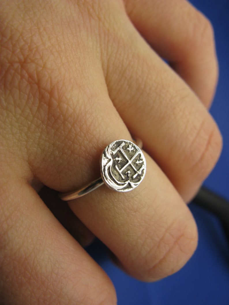 Ladies Sterling Silver Nautical Shipwreck Treasure Stack Ring - Etsy