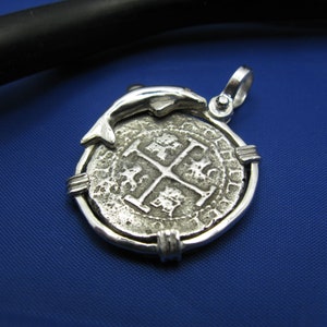 Sterling Silver Custom Nautical Dolphin Bezel With Reproduction "2 ...