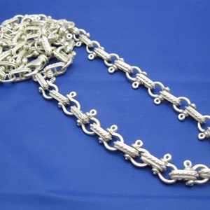 Sterling Silver 8mm Pirate Shackle Anchor Link Chain With Lobster Claw ...