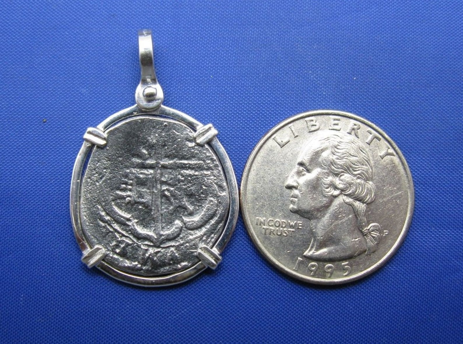 Sterling Silver Shipwreck Replica Coin With Unique Anchor - Etsy
