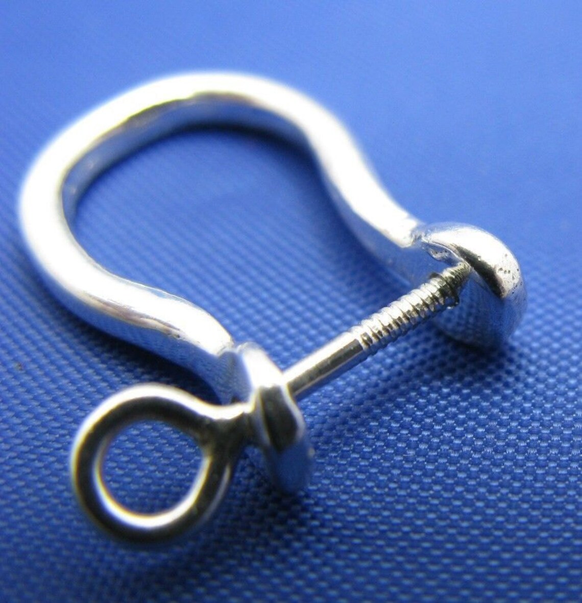 Custom Handmade Sterling Silver .925 Single Shackle Earring - Etsy