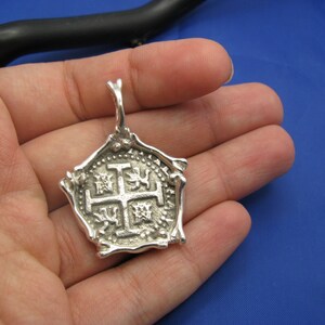 Sterling Silver Piece of Eight Buccaneer Pirate Treasure Coin in Custom ...