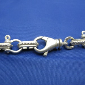 Sterling Silver 8mm Pirate Shackle Anchor Link Chain With Lobster Claw ...