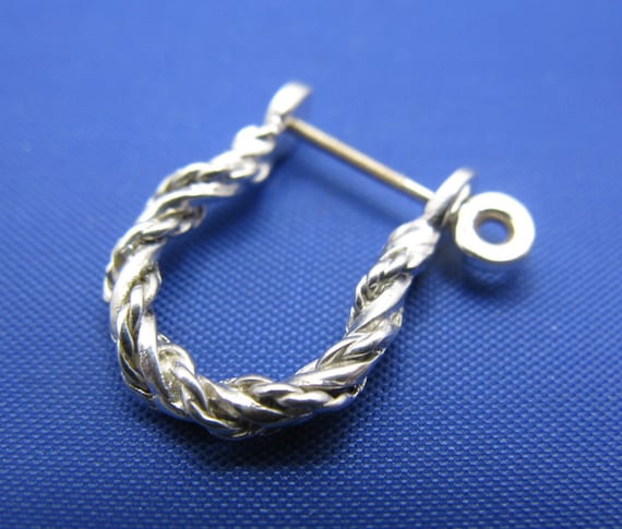 Sterling Silver .925 Rope Twisted Pirate Single Shackle - Etsy