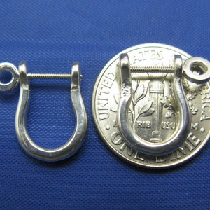 Small Sterling Silver Pirate Shackle Earring Pair Handmade by Crisol ...