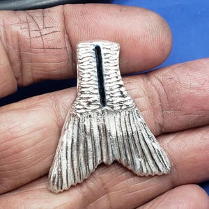 Custom Handcrafted Original Large Sterling Silver Snook Tail Pendant ...