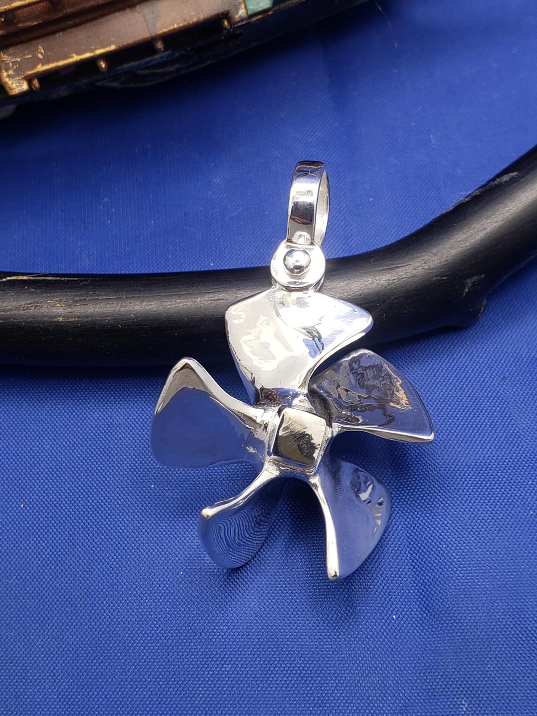 Men's Sterling Silver Boat Propeller Pendant - Nautical Jewelry - Etsy