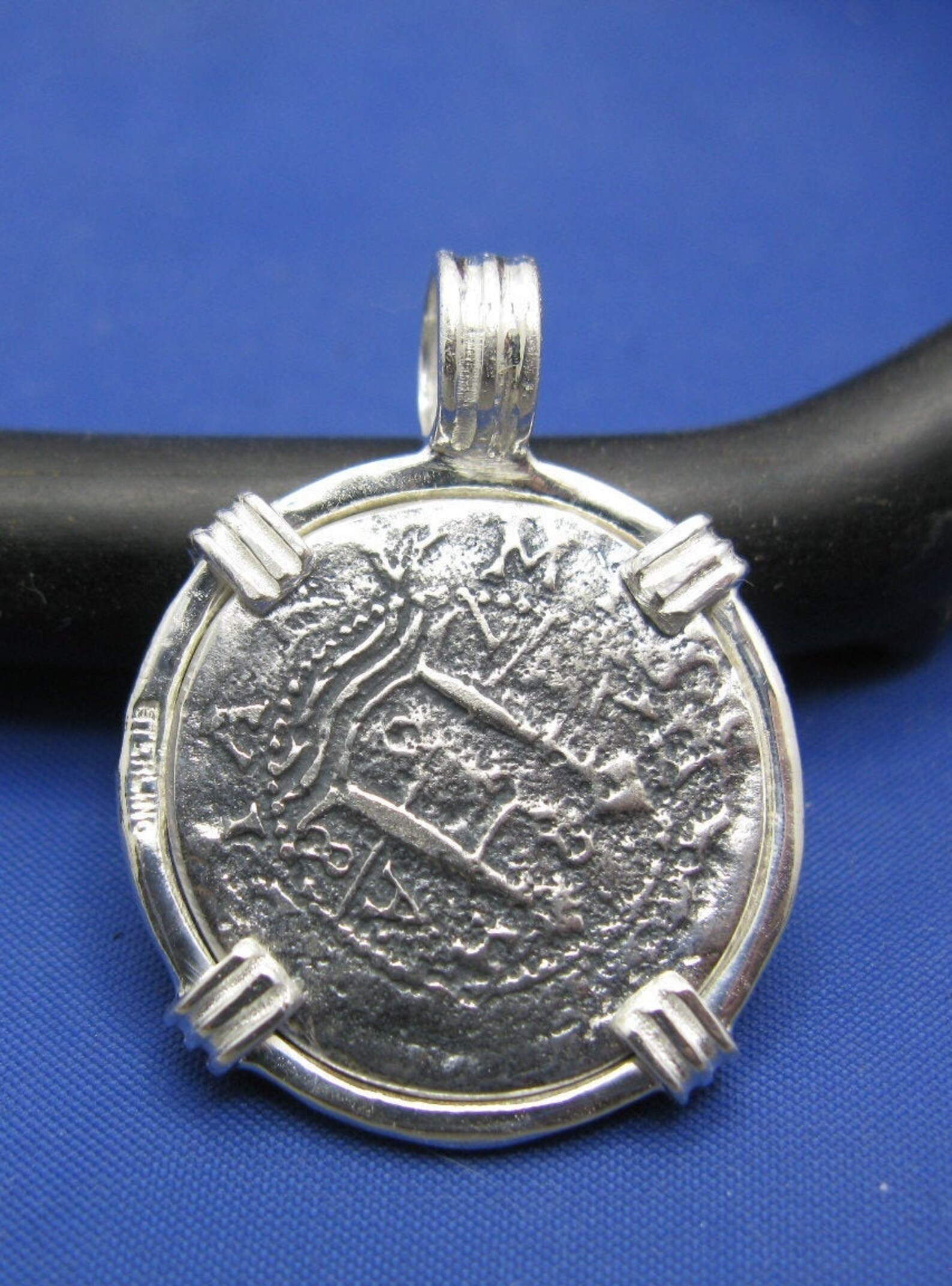 Sterling Silver Replica Pirate Doubloon Atocha Shipwreck Coin Pendant ...