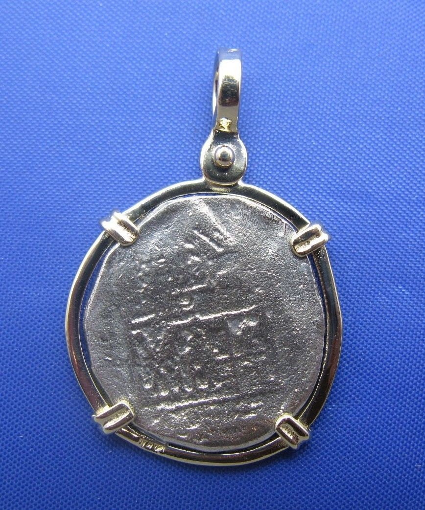 Unique Nautical Shipwreck Coin Pendant With Anchor Shaped - Etsy