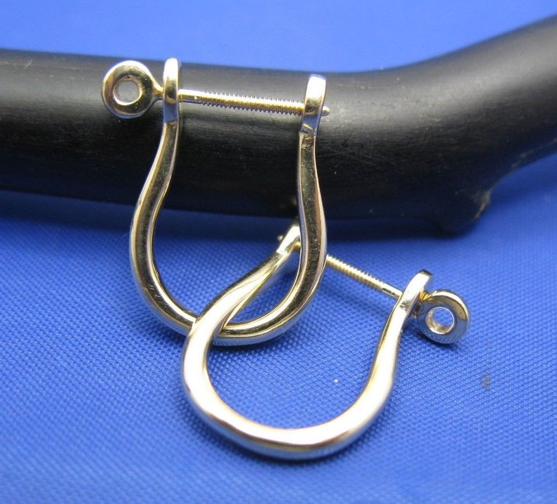 14k Solid Gold Nautical Pirate Shackle Earring Pair With - Etsy