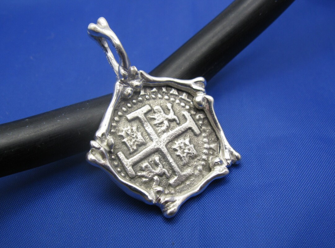 Sterling Silver Piece of Eight Buccaneer Pirate Treasure Coin in Custom ...