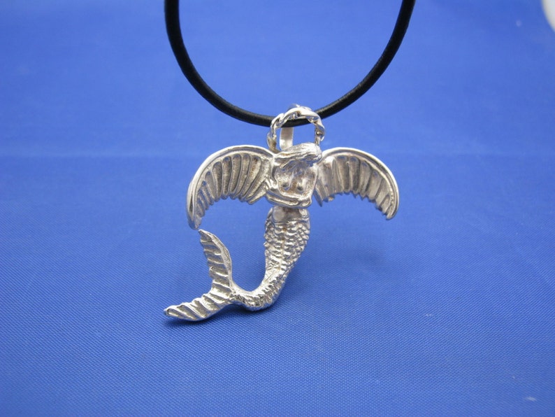 New Sterling Silver Custom Hybrid Mermaid Angel Pendant in | Etsy