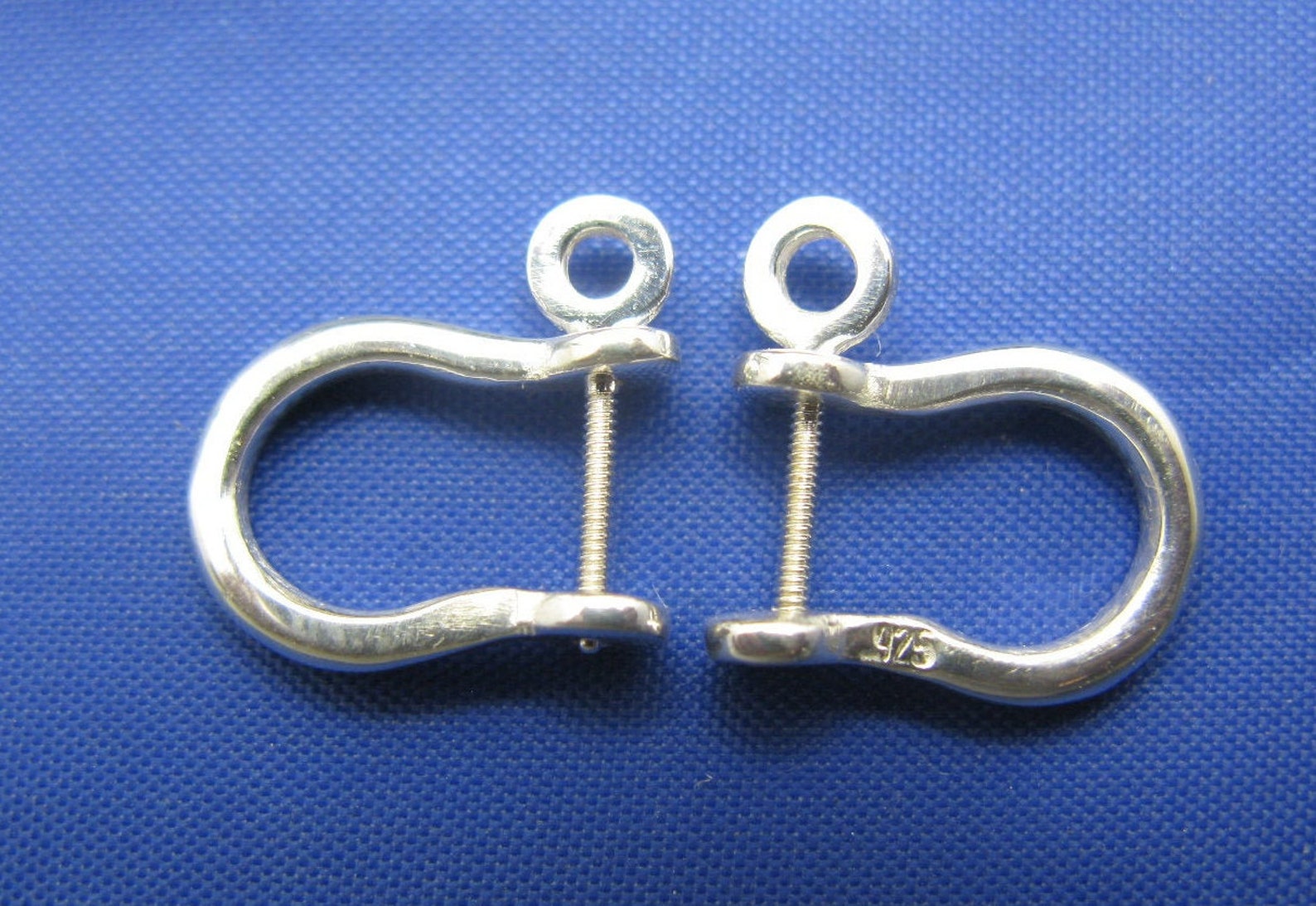 Small Sterling Silver Pirate Shackle Earring Pair Handmade by | Etsy