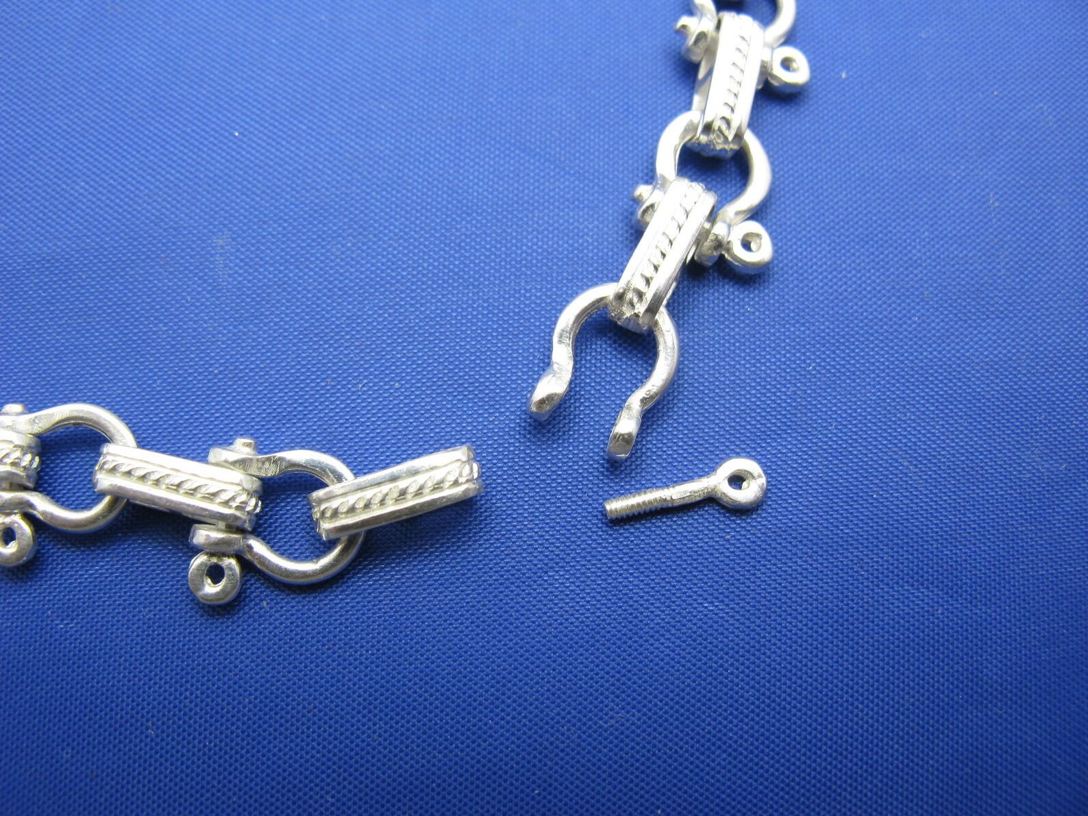 Sterling Silver 8mm Pirate Shackle Anchor Link Chain With - Etsy