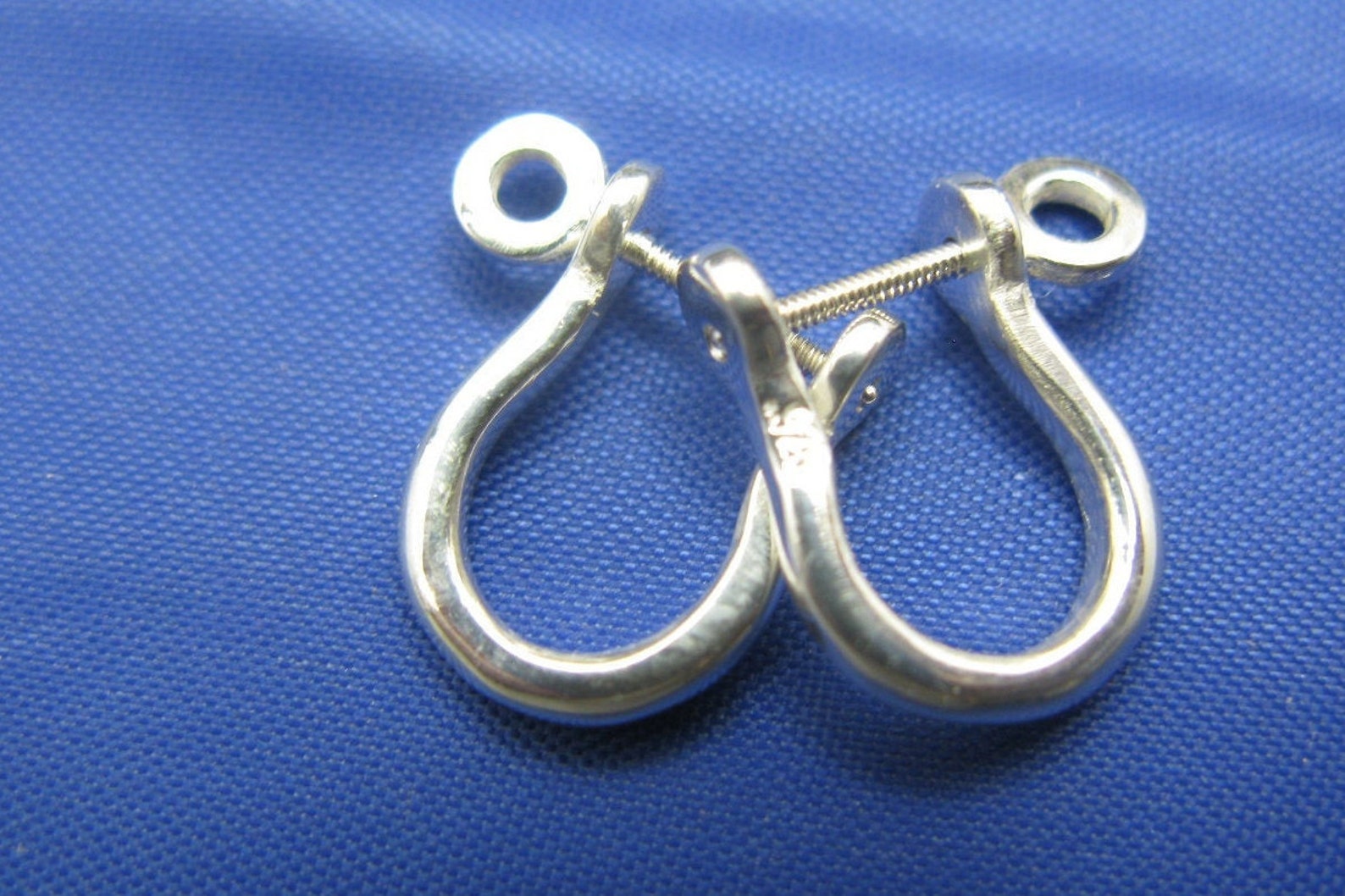 Small Sterling Silver Pirate Shackle Earring Pair Handmade by - Etsy