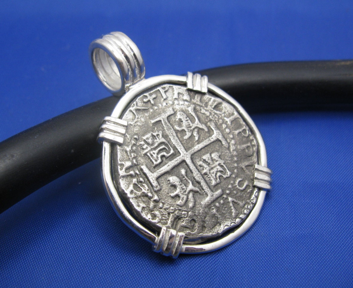 Large Sterling Silver Replica Pirate Coin Piece of Eight - Etsy