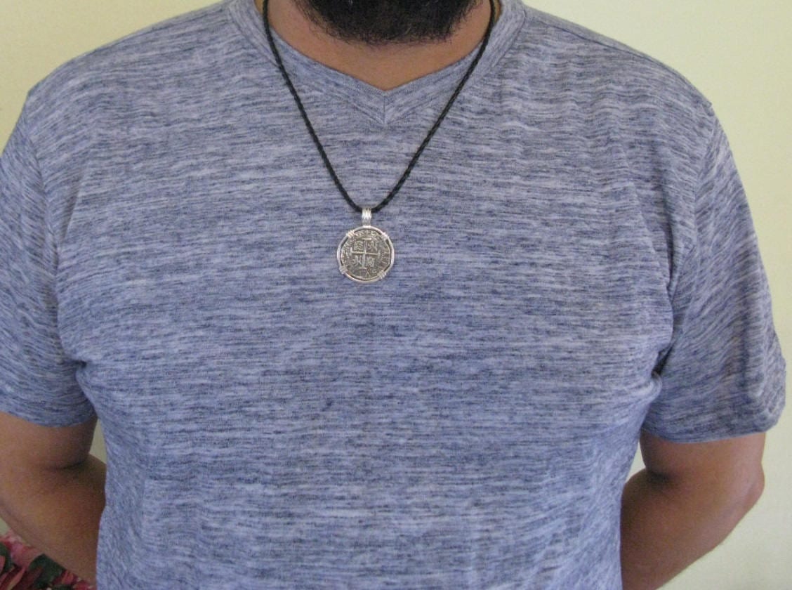 Large Sterling Silver Replica Pirate Coin Piece of Eight - Etsy