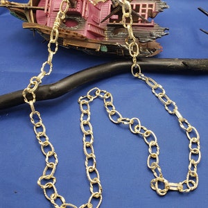 14k Yellow Gold Atocha Money Chain Artifact Inspired Rope Link Nautical ...